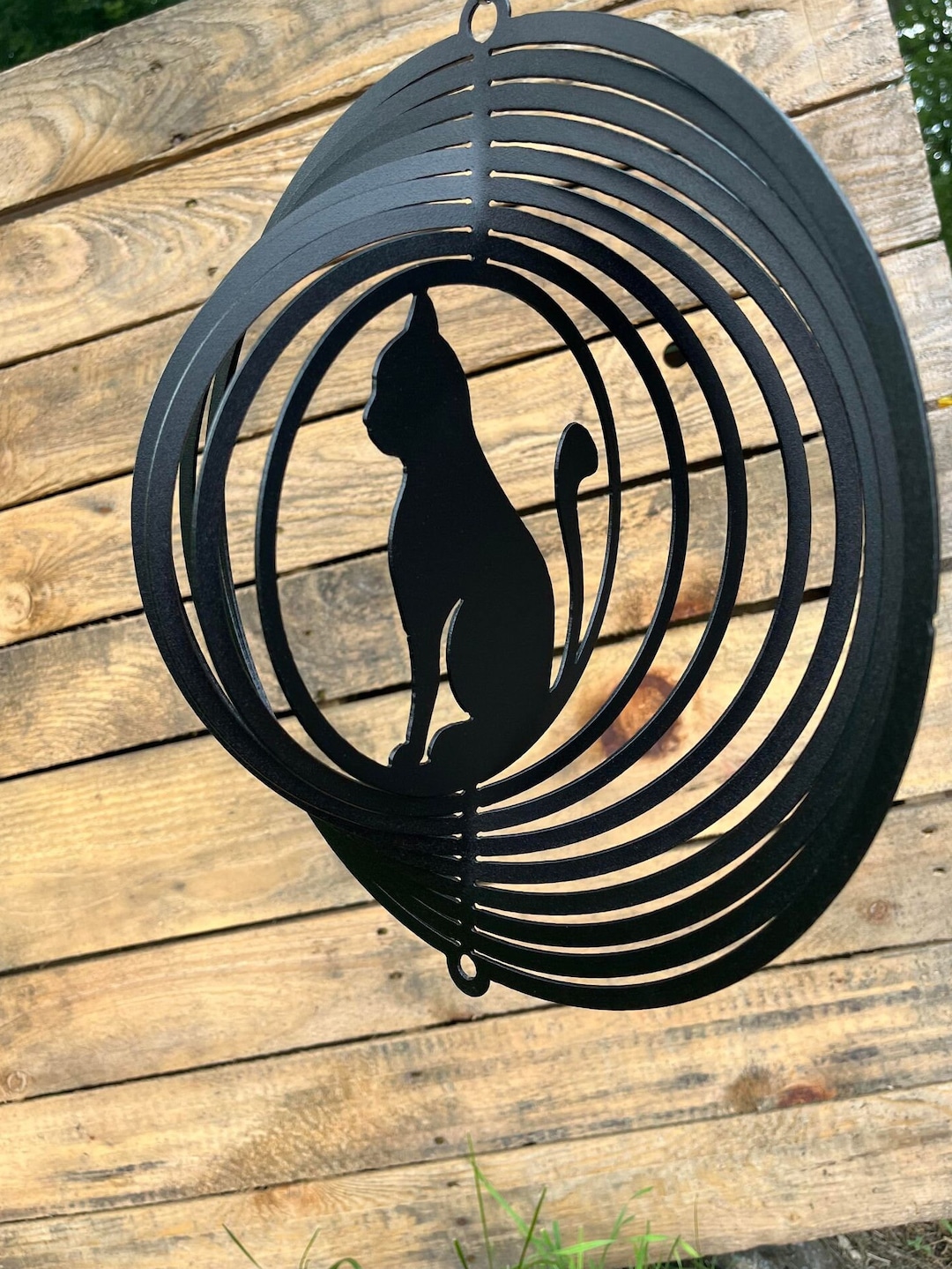 Cat Wind Spinner, Cat Lovers, Outdoor Decor, Metal, Porch Decorations ...