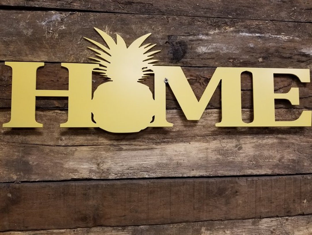Pineapple HOME, Metal Sign, Wall Decoration - Etsy