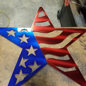Star Shaped Metal Flag- Made in the USA, Garden Stake - Etsy