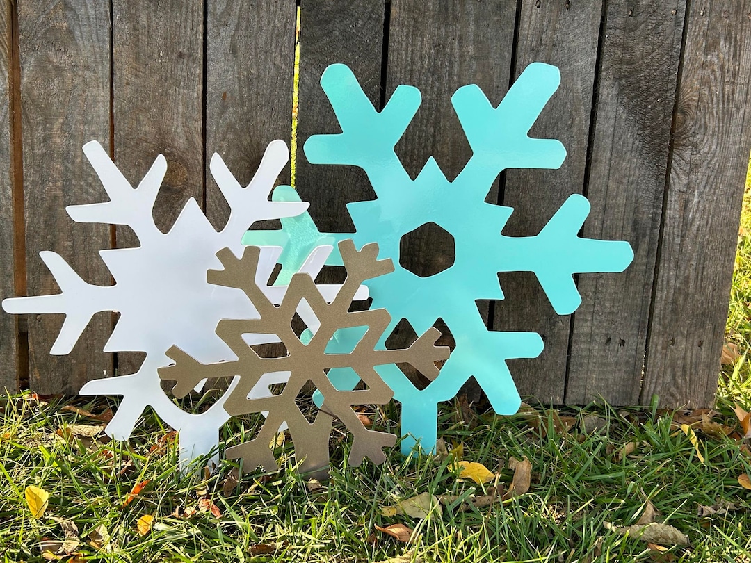 Wintery Mix, Snowflake Garden Decor, Yard Decor, Snowflakes, Metal ...
