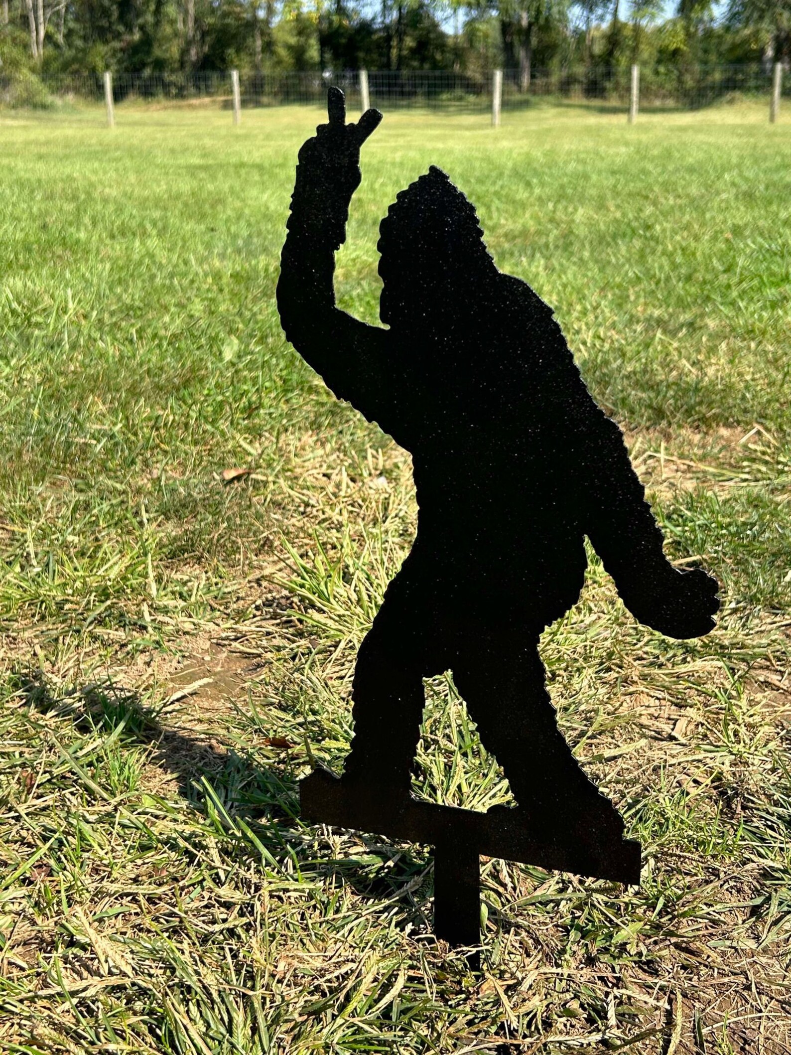 Bigfoot Garden Set, Steel Sasquatch Lawn Decoration, Metal Decoration ...