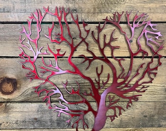 Heart Tree of Life Metal Wall Art - Etsy