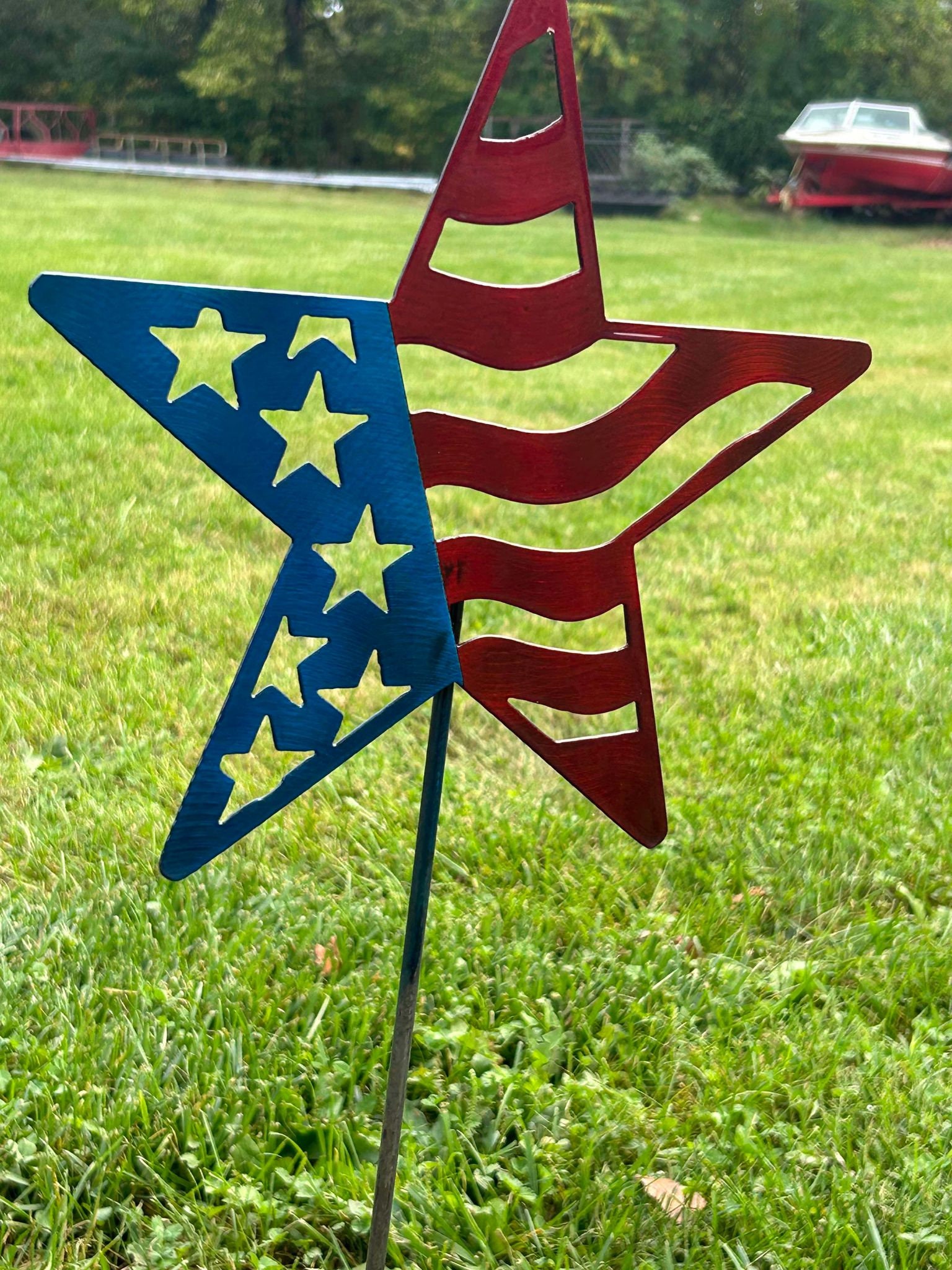 Star Shaped Metal Flag- Made in the USA, Garden Stake - Etsy
