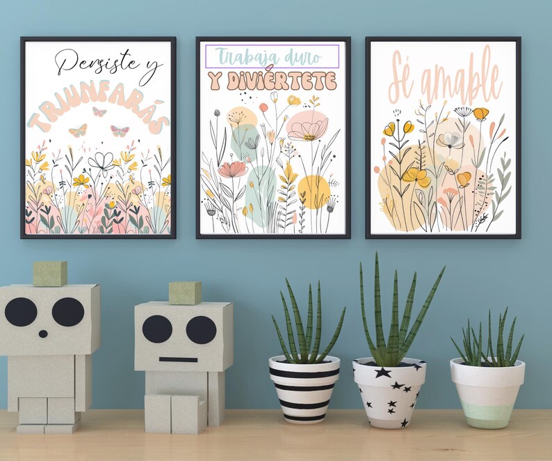 Classroom Posters in Spanish, Inspirational Boho Classroom, Classroom ...