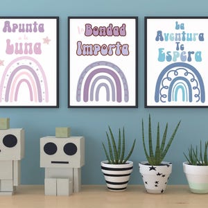 Boho Rainbow Spanish Classroom Posters: Inspirational Decor (digital ...