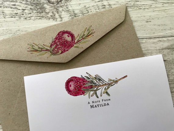 Personalised Writing Paper Set PROTEA COLLECTION Set of 20 | Etsy