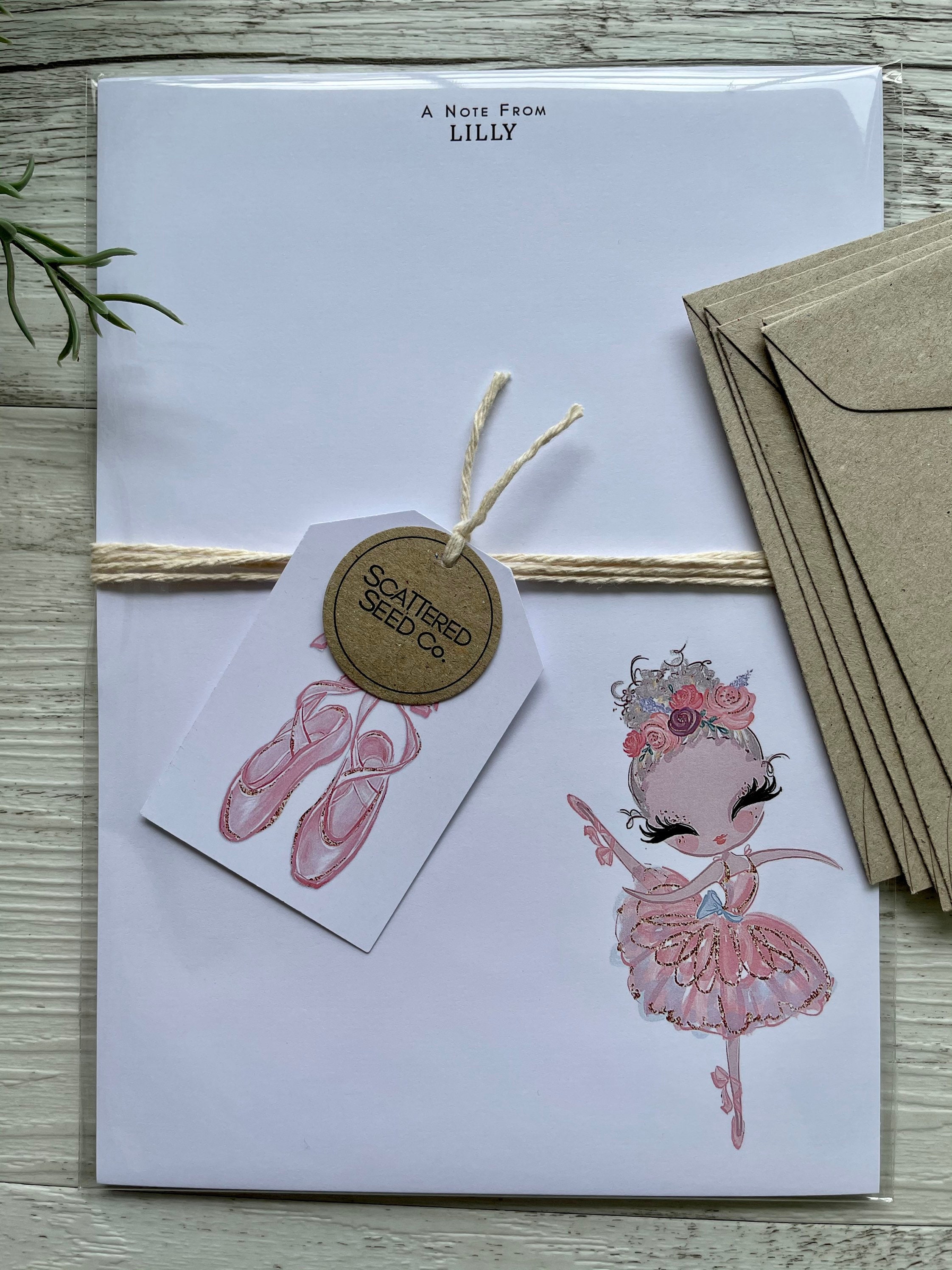 Childrens Personalised BALLERINA Writing Paper Set BALLET - Etsy UK