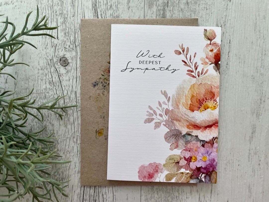 SPRING FLORAL Bouquet With Deepest SYMPATHY Card - Sorry for Your Loss ...