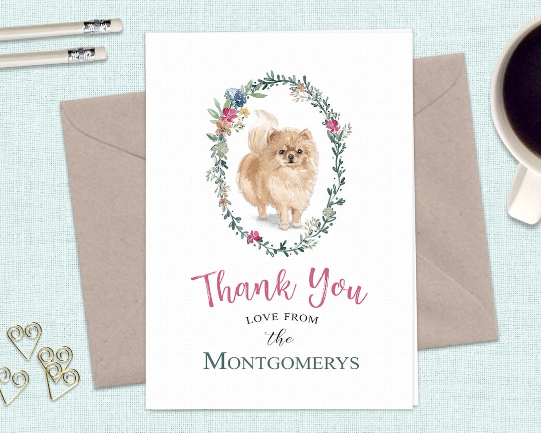 Personalised DOG Card - Thank You, Birthday, Anniversary, Christmas DOG ...