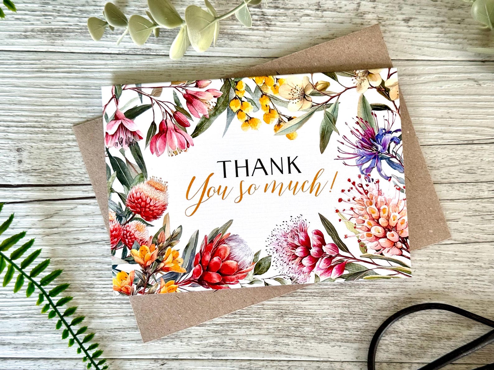 Australian Native Floral THANK YOU Card - AUSTRALIAN Flora - Aussie ...