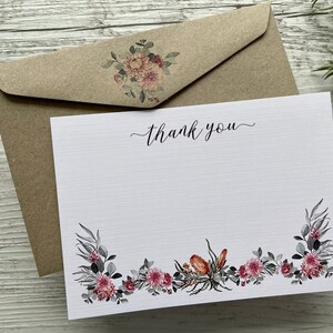 Flat Australian Native Bouquet THANK YOU Notecards Set of 10 - Thank ...