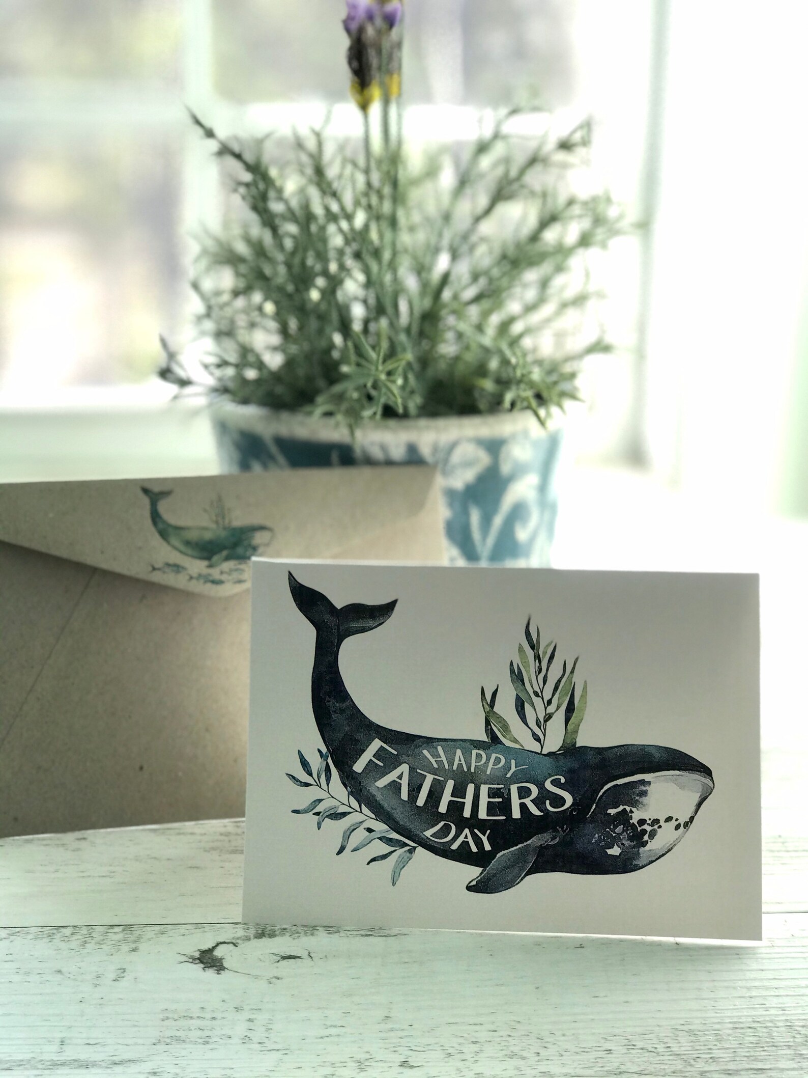 Fathers Day WHALE Card Dad With Love FATHERS DAY - Etsy Australia