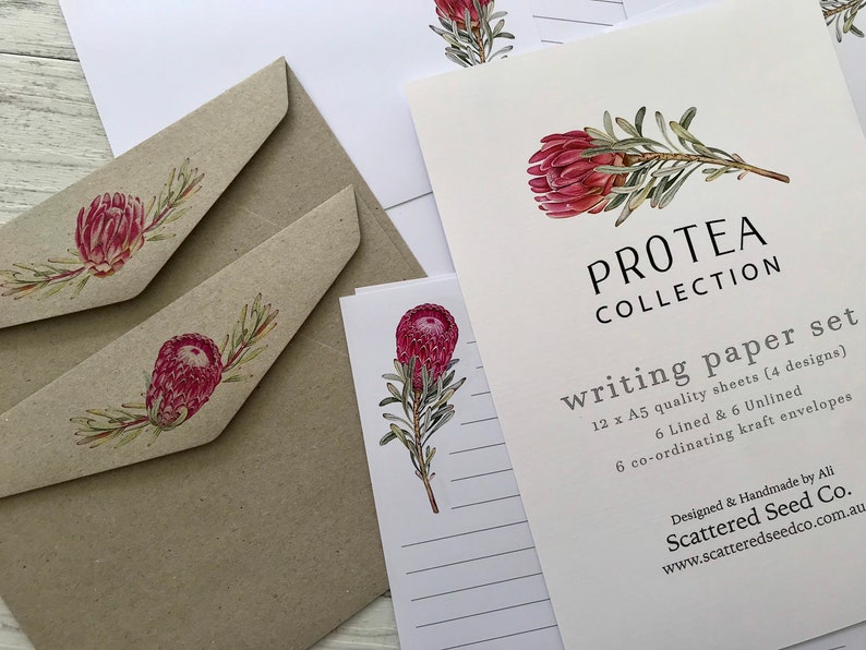 PROTEA Collection Writing Paper Set Australian Themed | Etsy Australia