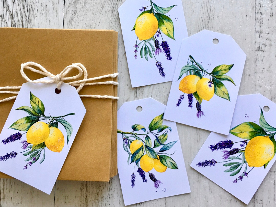 LEMON & LAVENDER Gift Tags Swing Tags Lemon and Lavender Swing Tags ...