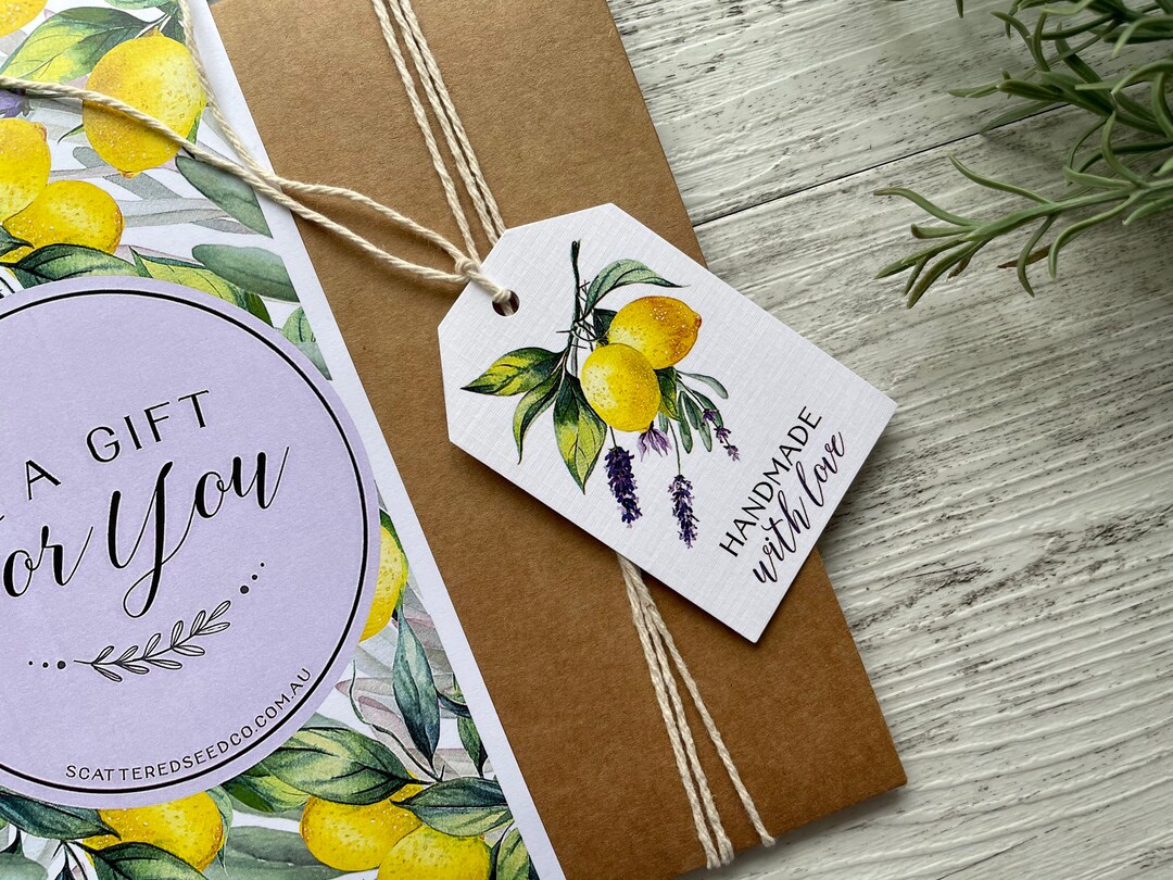 LEMON & LAVENDER Gift Tags Swing Tags Lemon and Lavender - Etsy