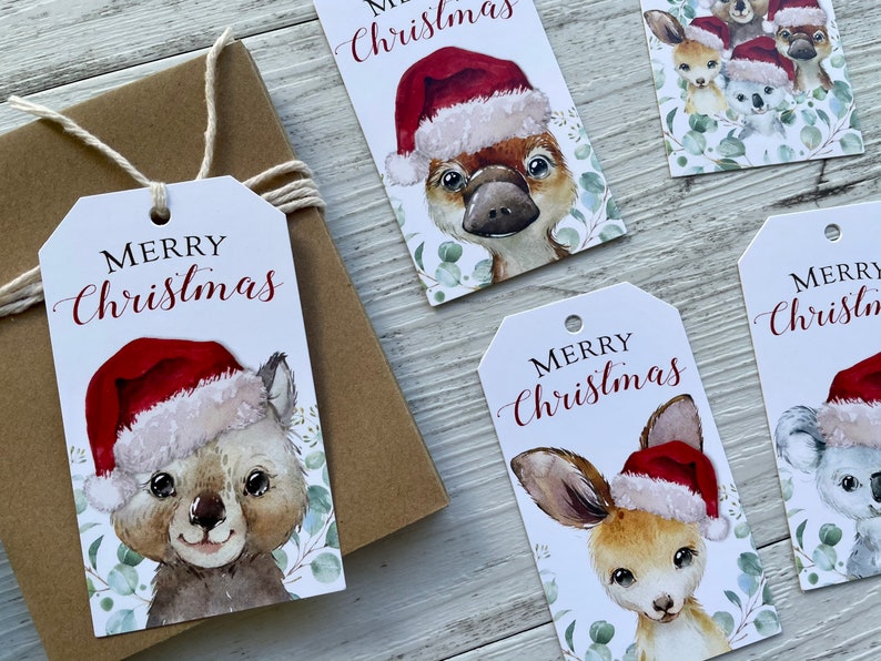 New AUSTRALIAN ANIMALS CHRISTMAS Gift Tags - Swing Tags - Koala ...