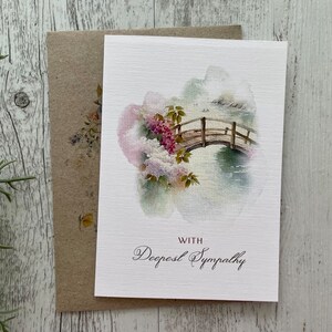 BRIDGE OVER Water With Deepest SYMPATHY Card - Sorry for Your Loss Card ...