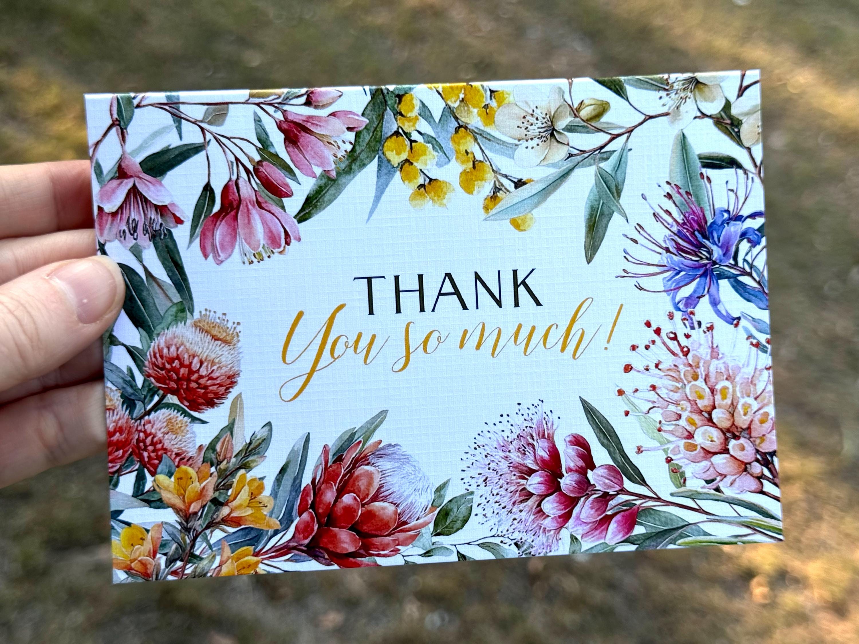 Australian Native Floral THANK YOU Card - AUSTRALIAN Flora - Aussie ...