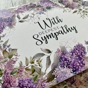 LILACS With Deepest SYMPATHY Card - Sorry for Your Loss Card ...