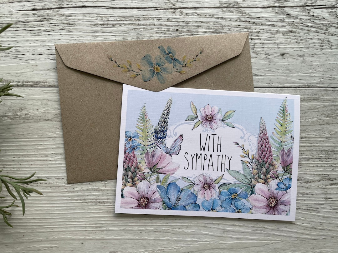 Spring Garden SYMPATHY Card - Sorry for Your Loss Card - Scattered Seed ...