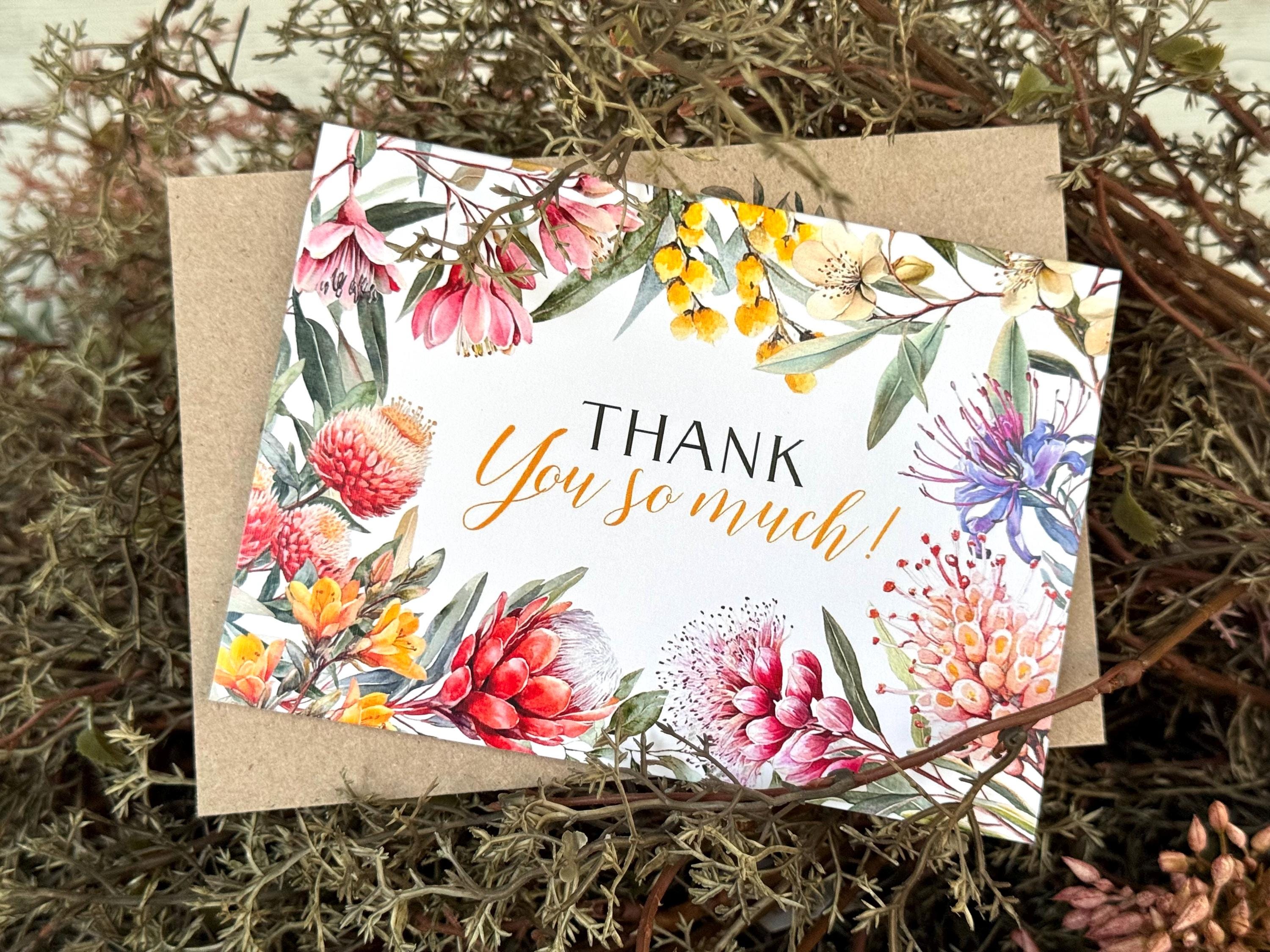 Australian Native Floral THANK YOU Card - AUSTRALIAN Flora - Aussie ...
