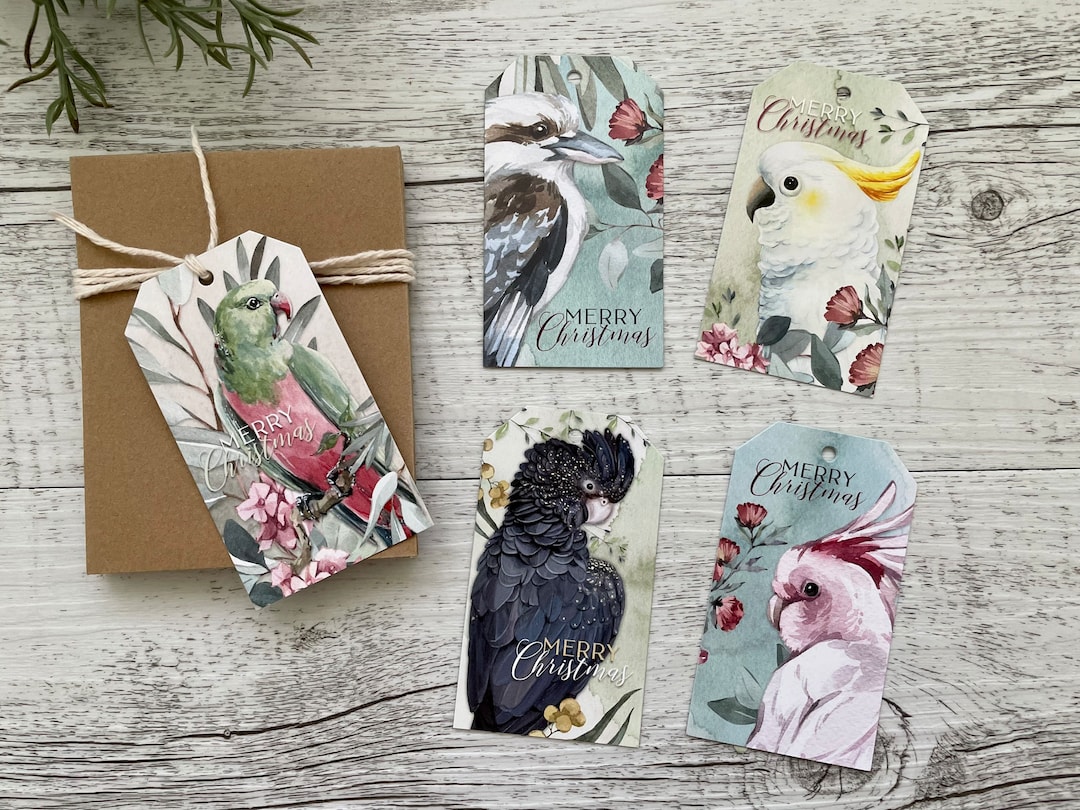 New AUSTRALIAN BIRDS Christmas Gift Tags 5 Designs - Kookaburra Swing ...