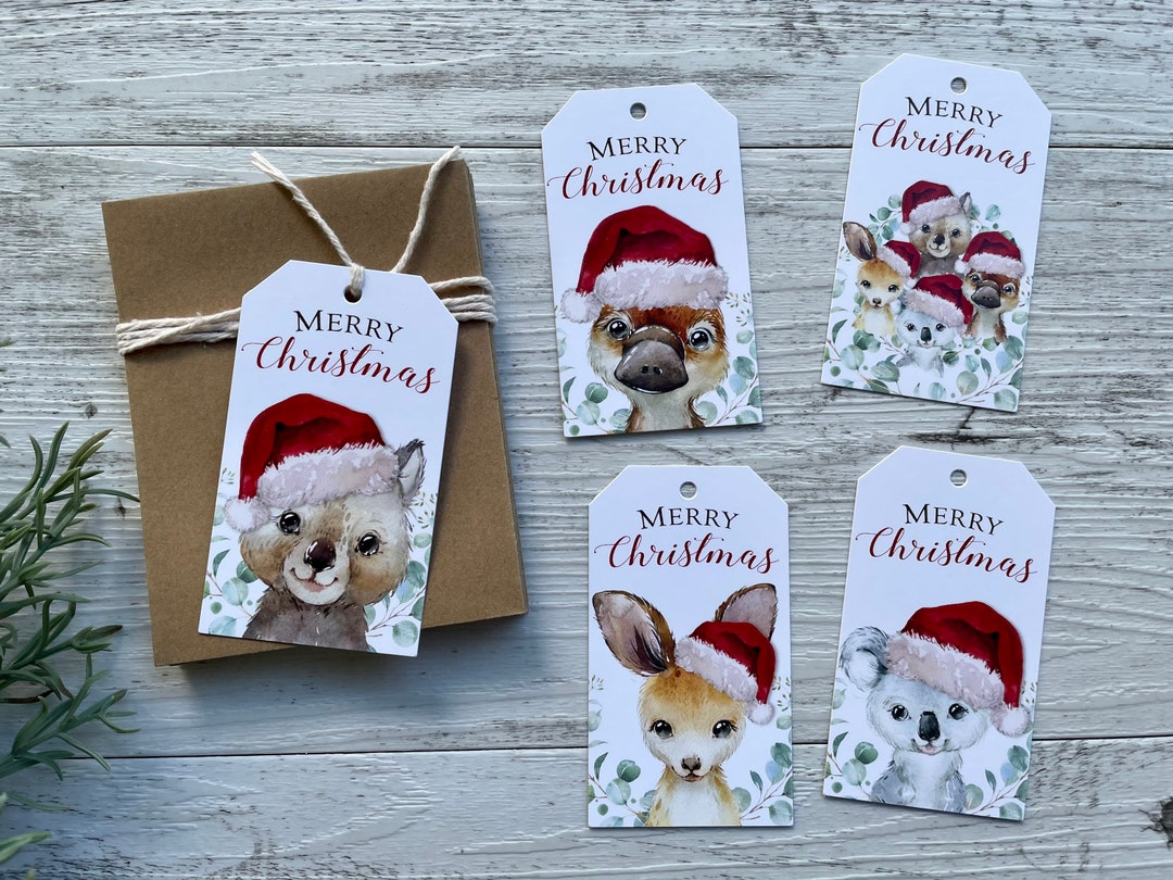New AUSTRALIAN ANIMALS CHRISTMAS Gift Tags - Swing Tags - Koala ...