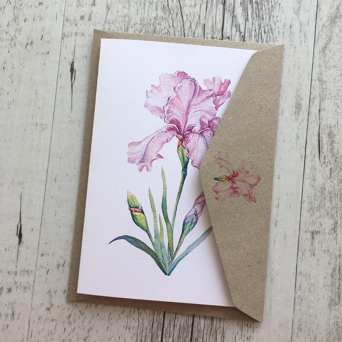 IRIS Cards Set of 4 Mini or Regular Size Card Set | Etsy