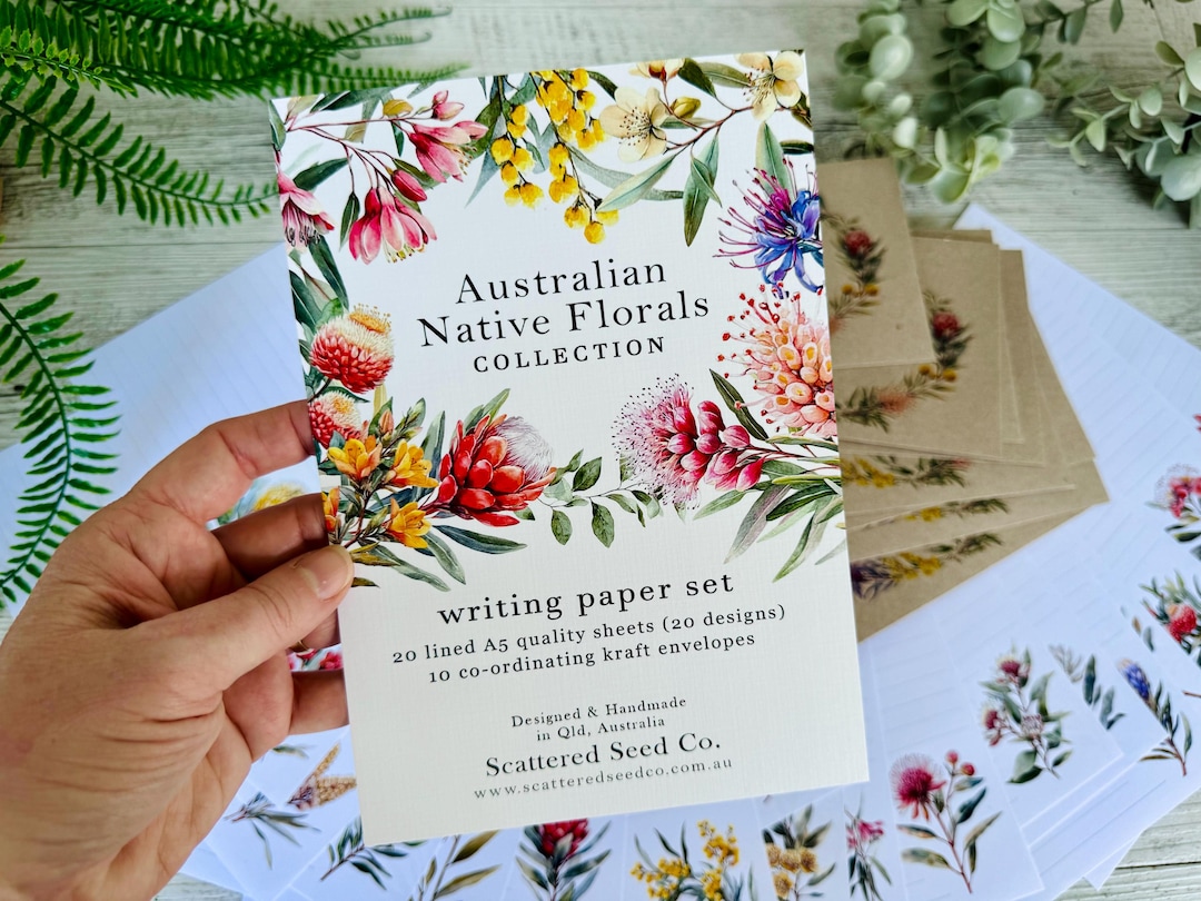 Australian Native Florals Collection Writing Paper Set - 20 Pages 10 ...