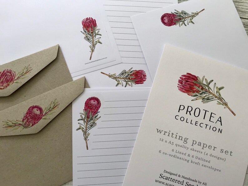 PROTEA Collection Writing Paper Set Australian Themed | Etsy Australia