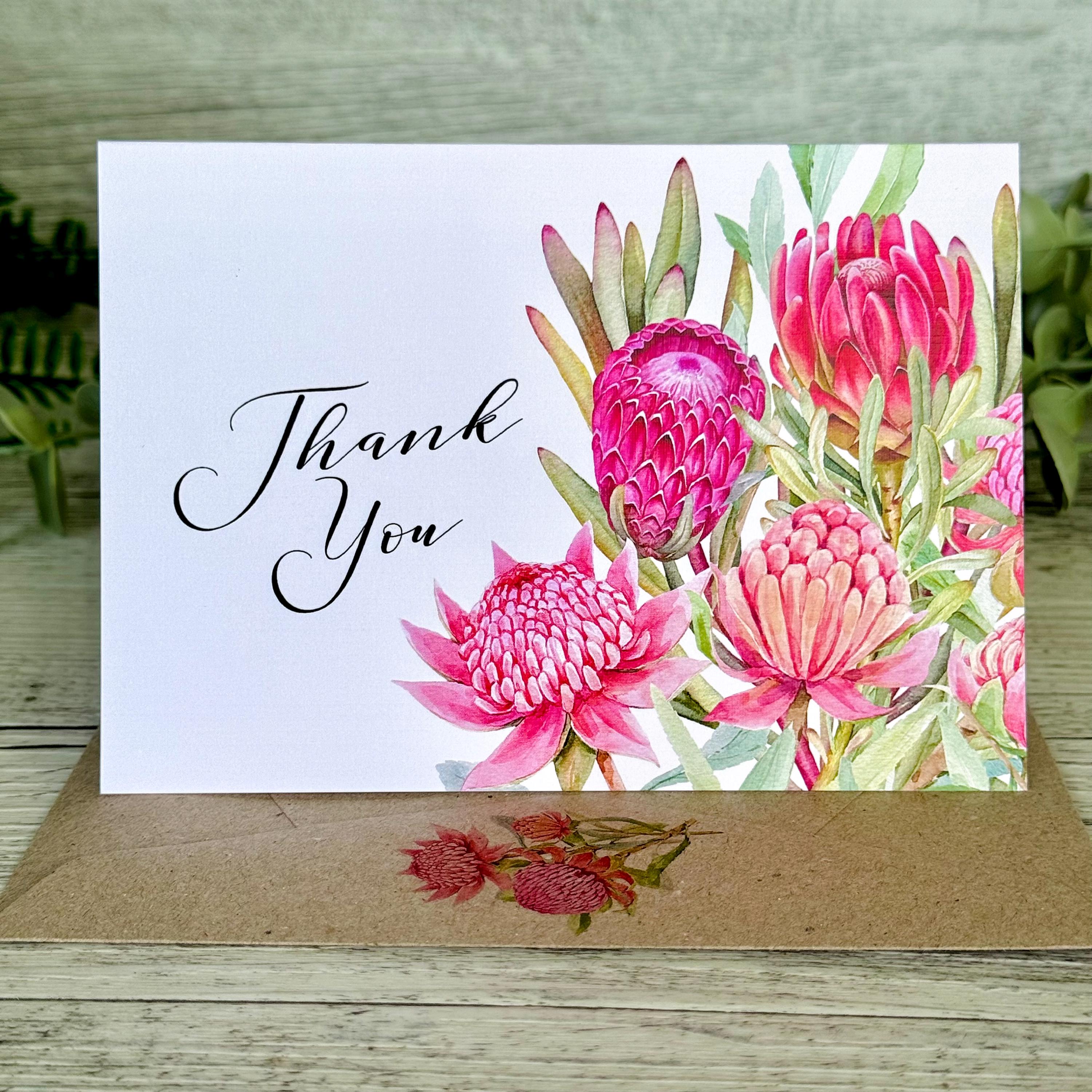 Australian Thank You Cards AUSTRALIAN WARATAH Collection Thank You ...