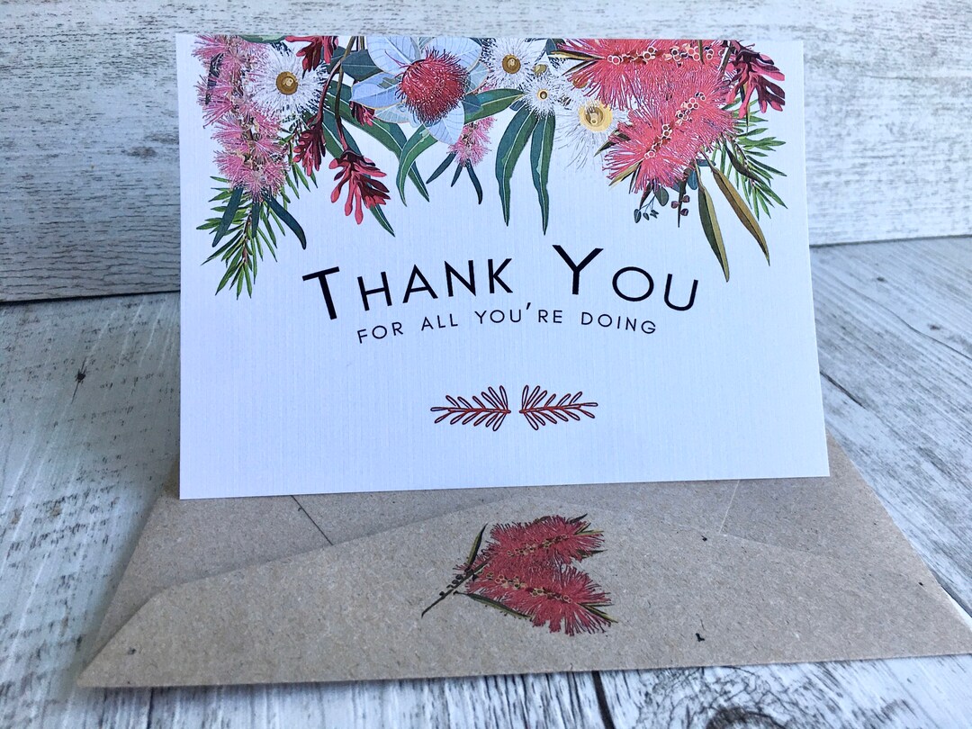 Thank You Cards AUSTRALIAN NATIVE Flora Cards - Australian Flower Thank ...