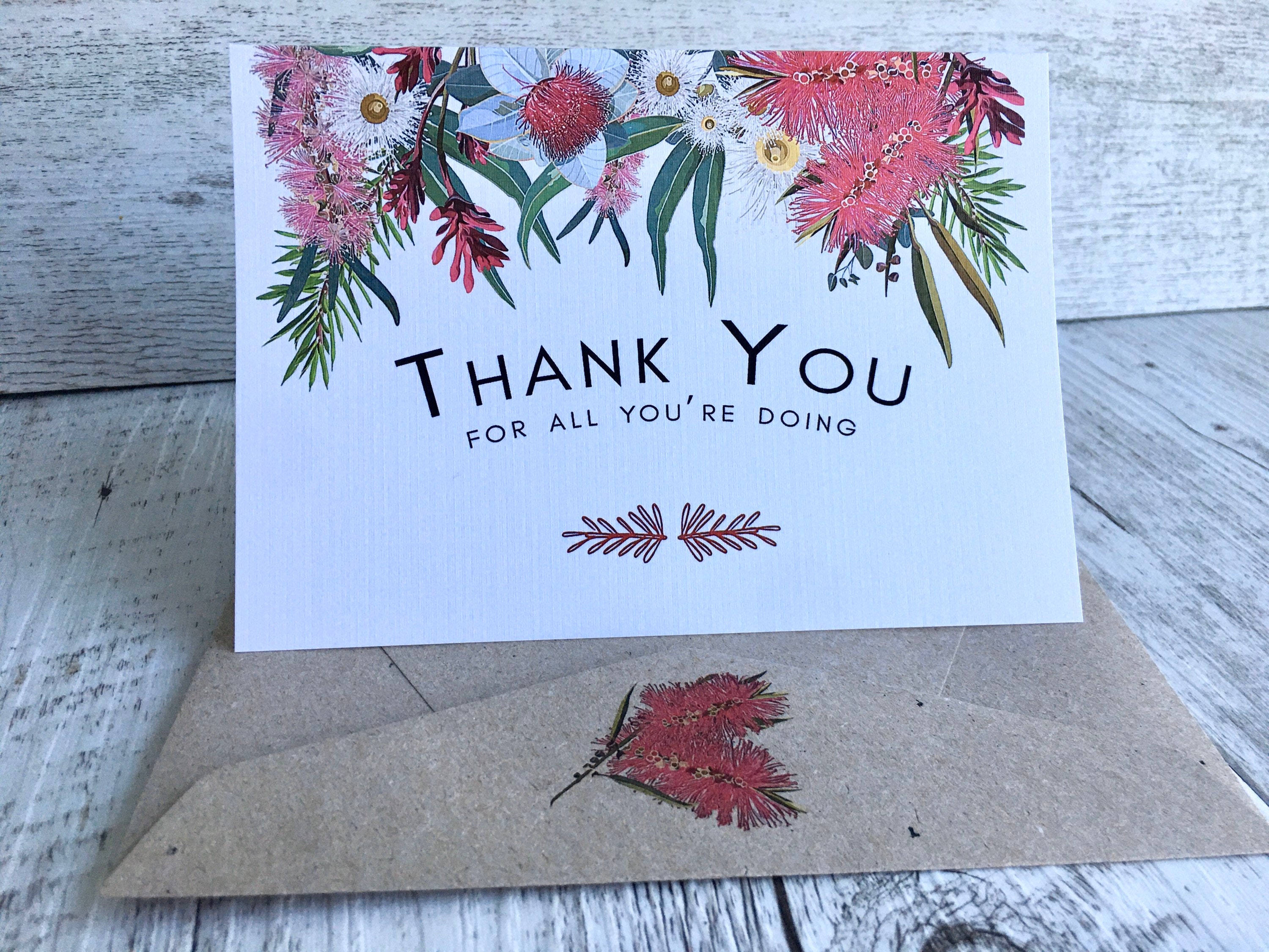 Thank You Cards AUSTRALIAN NATIVE Flora Cards Australian | Etsy