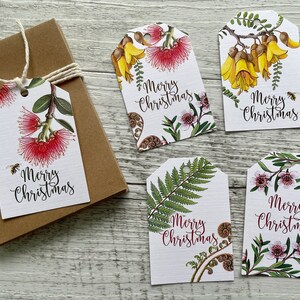 NEW ZEALAND Native Flora CHRISTMAS Tags Set 5 Designs N.Z. Gift Tags ...