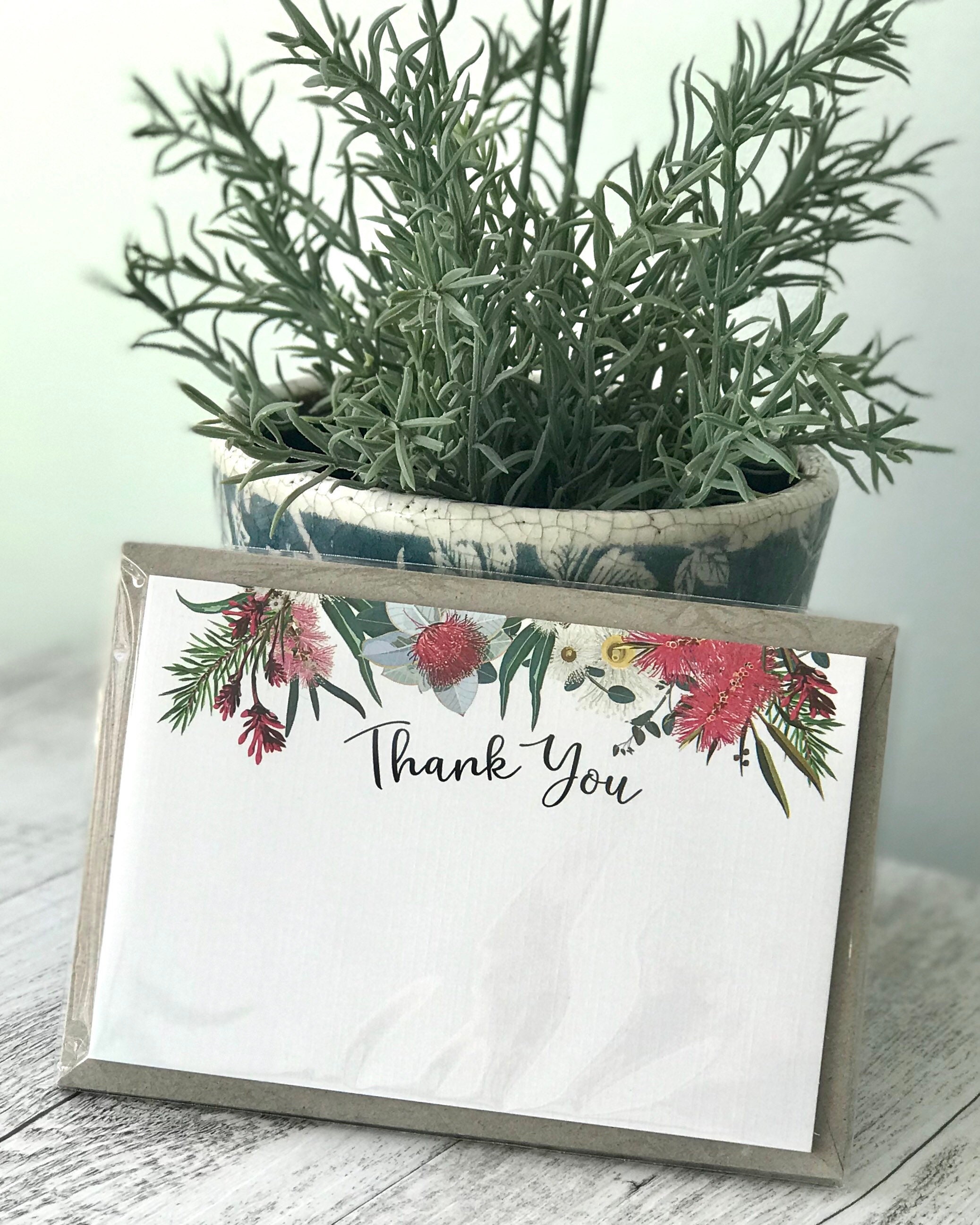 Flat Australian Native Flora THANK YOU Notecards Set of 10 - Etsy Australia