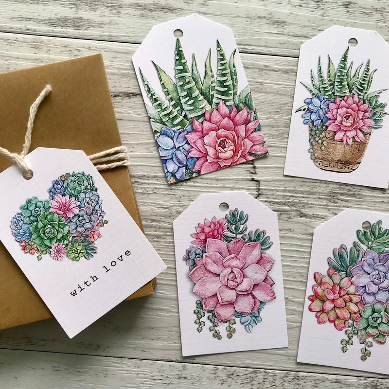 Succulent Gift Tag - 60+ Gift Ideas for 2025