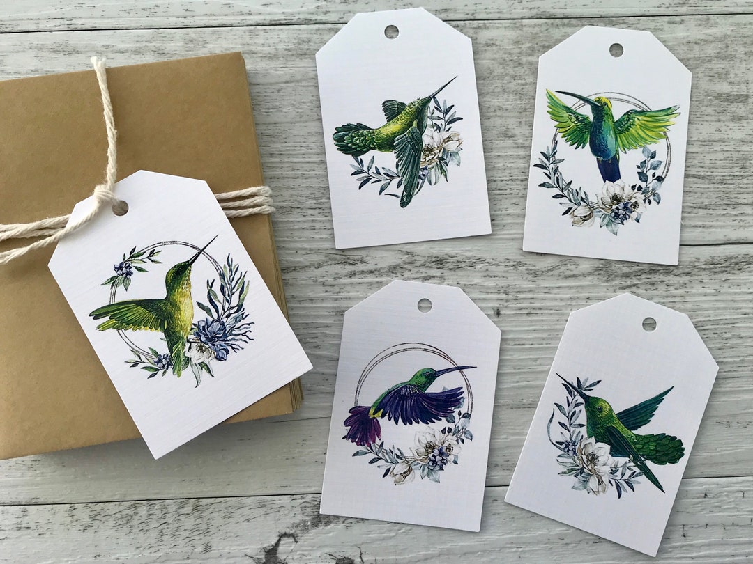 HUMMINGBIRD Gift Tags Pretty Bird Swing Tags Bird Gift Tags Australian ...