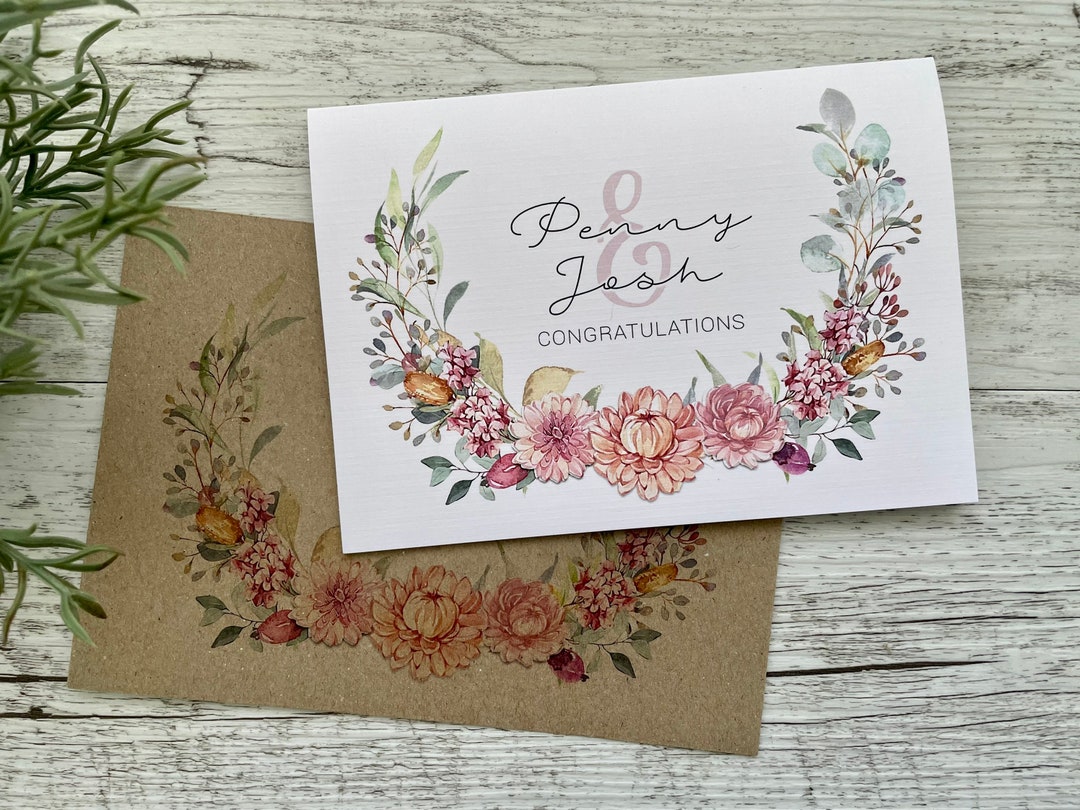 Australian Wedding/engagement Card Florals - Etsy