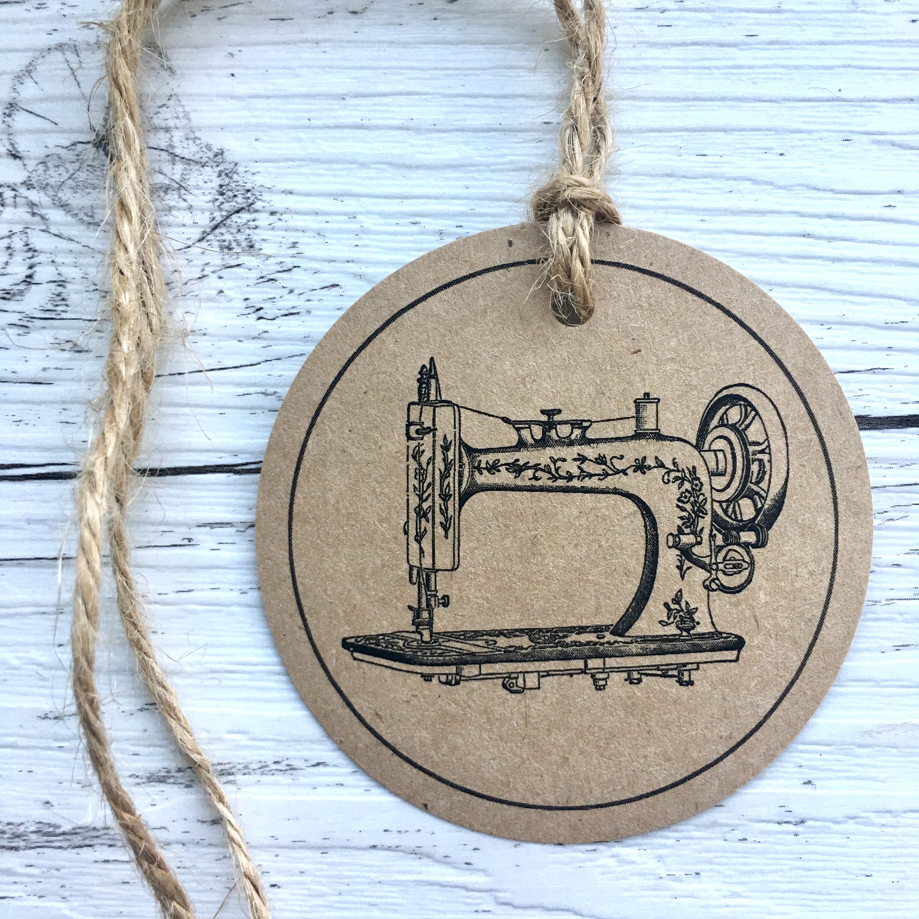 Gift Tags VINTAGE SEWING MACHINES Round Kraft Sewing Gift - Etsy Australia