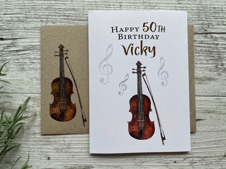 Personalised Musical Instrument Birthday Card Piano Birthday - Etsy