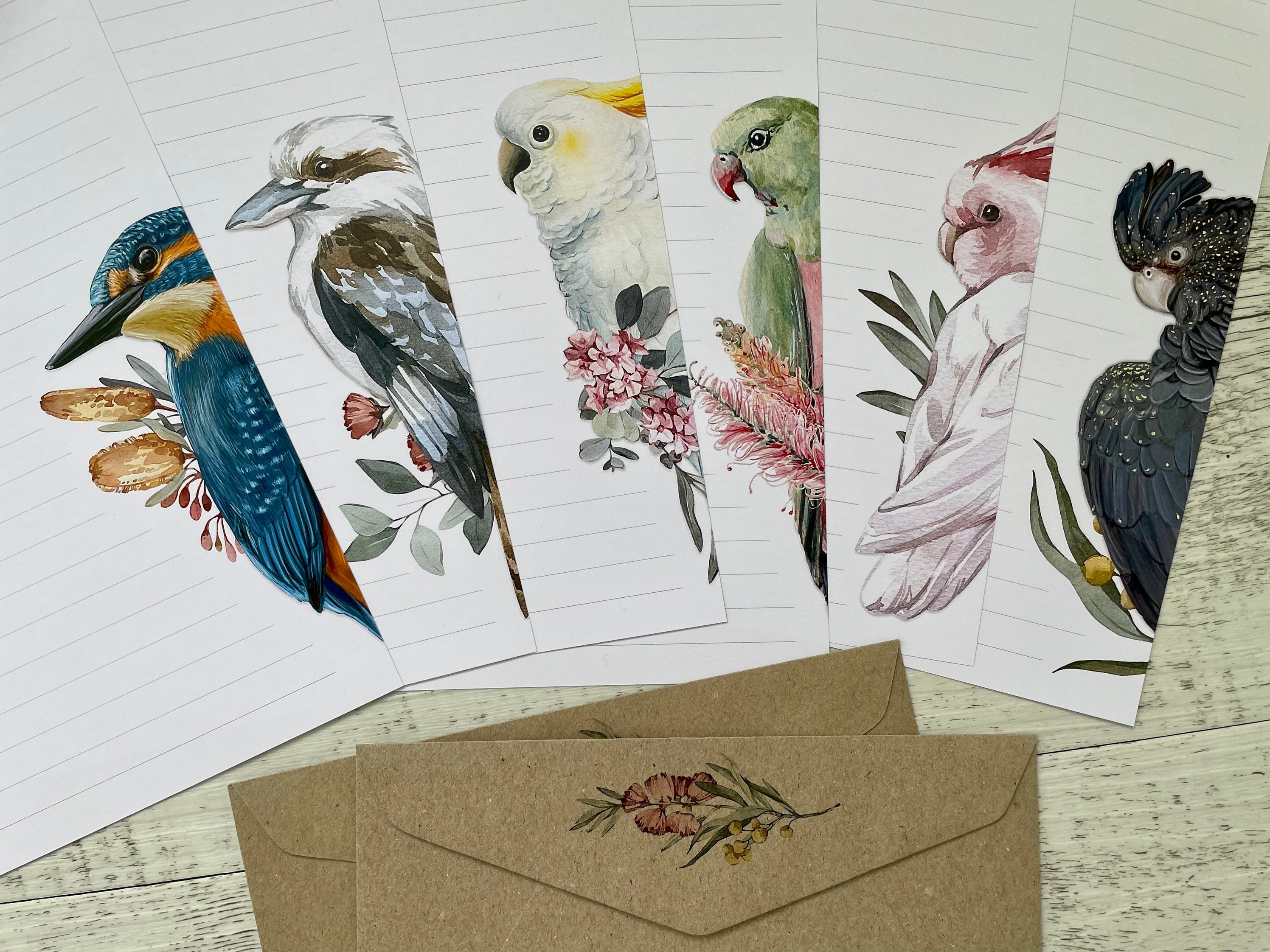 AUSTRALIAN BIRDS PROFILE Collection Writing Paper Set - Etsy