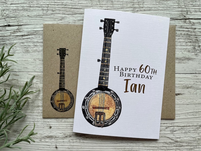 Personalised Musical Instrument Birthday Card Piano Birthday - Etsy