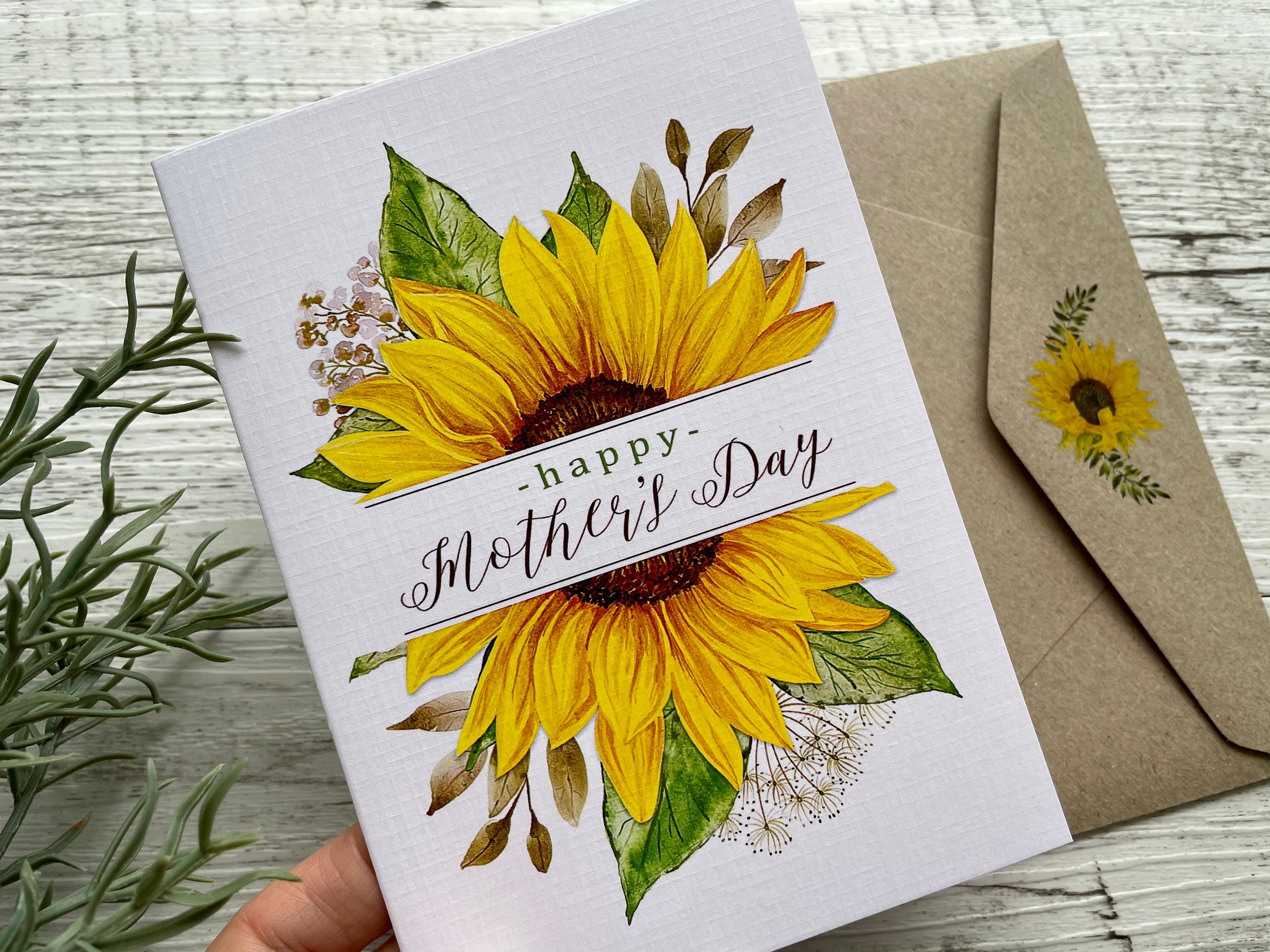 SUNFLOWER Mothers Day Card Australian Flower Mothers Day - Etsy Ireland