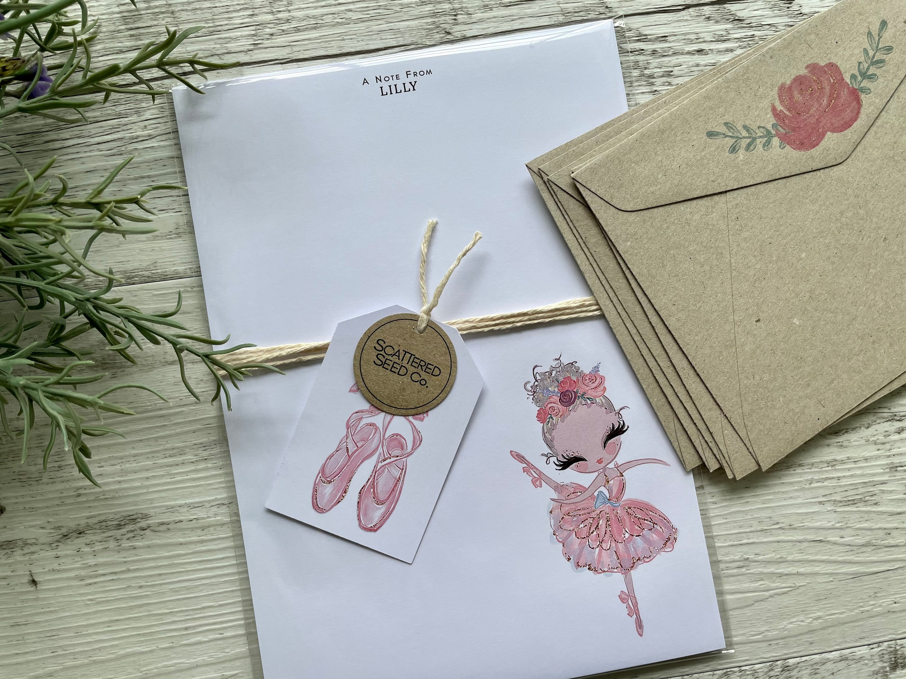 Childrens Personalised BALLERINA Writing Paper Set BALLET - Etsy UK