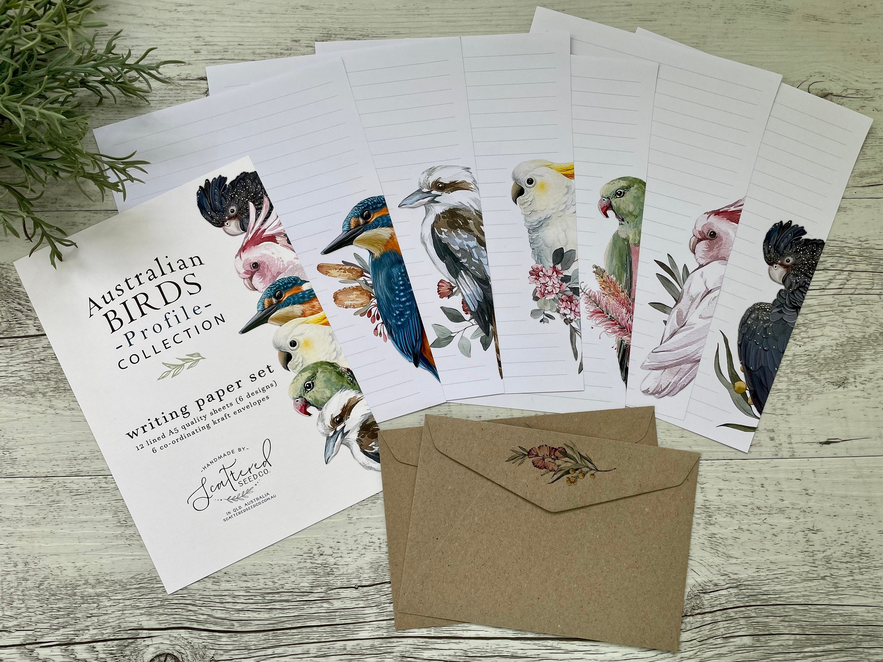 AUSTRALIAN BIRDS PROFILE Collection Writing Paper Set - Etsy