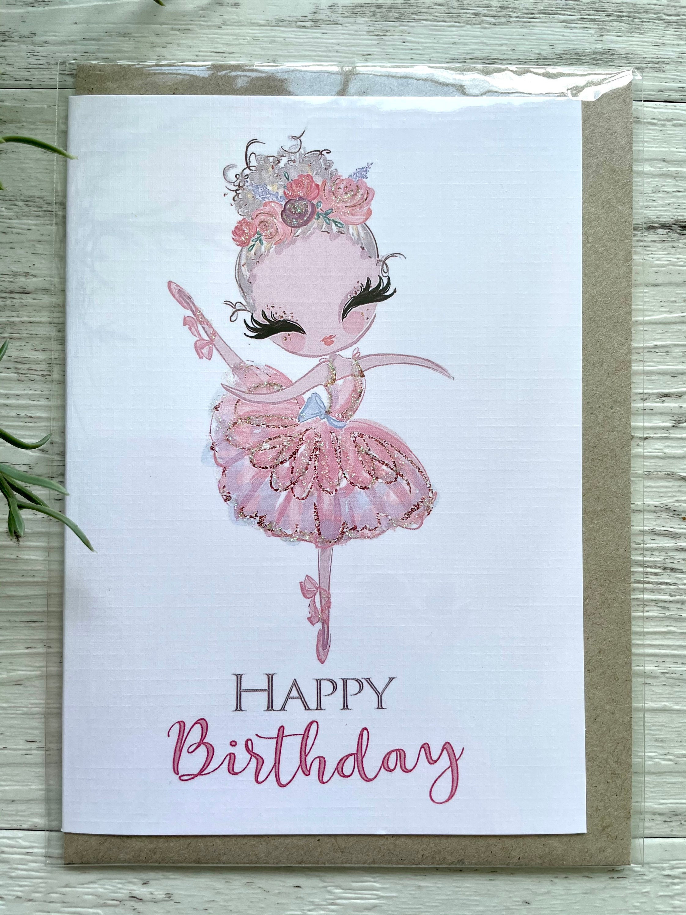 BALLERINA Birthday Cards 2 Assorted Ballet Designs Available - Etsy Ireland
