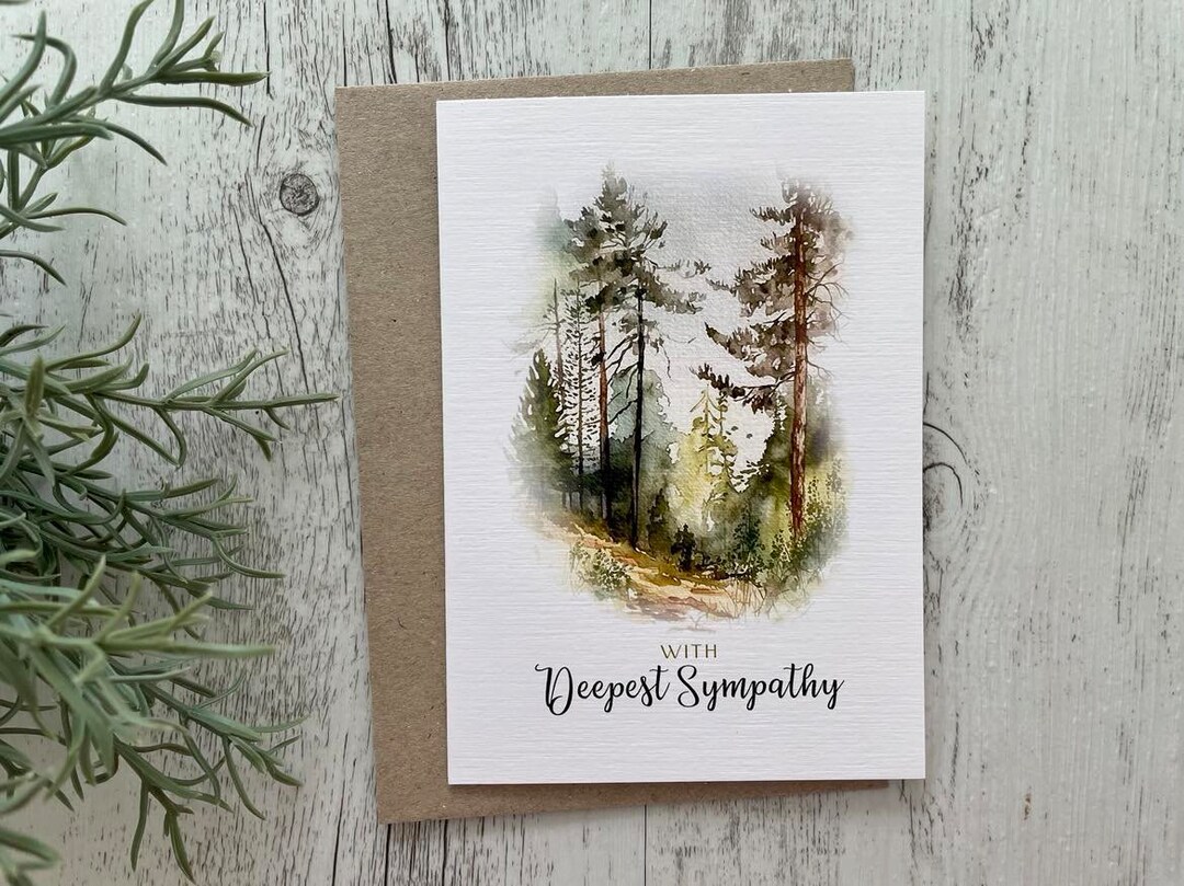 THE WOODS With Deepest SYMPATHY Card - Sorry for Your Loss Card ...