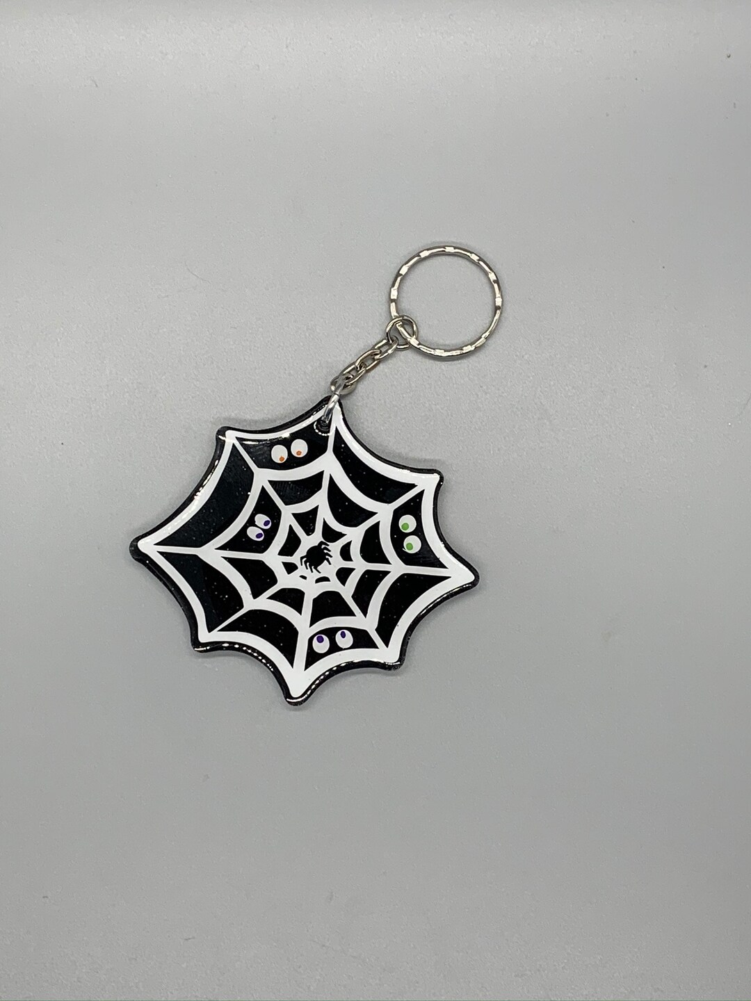 Spiderweb Halloween Keychain - Etsy UK