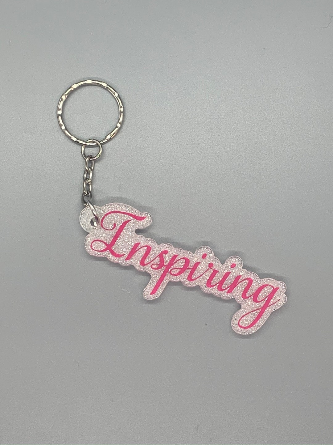 Inspiring Word Keychain - Etsy