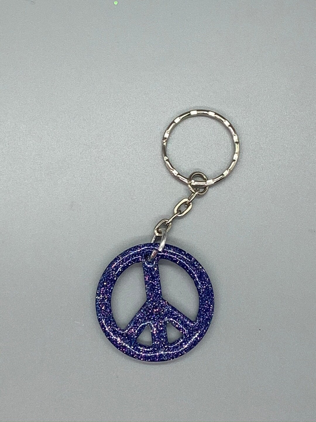 Mini Peace Sign Keychain - Etsy